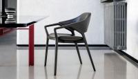 China 133 Ico Fiberglass Arm Chair With Solid Ash Wood Structure for sale