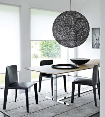 China Doyl Hard Fiberglass Dining Chair Modern Simple Saddle Leather Casual for sale