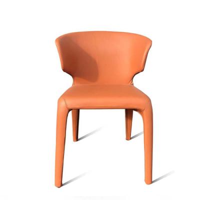 China Fully Upholstery Leather Husk Wrap Chair , Modern Chair For Living Room for sale