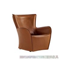 China Brown  C Mandrague Armchair , Soft  Chelsea Armchair for sale
