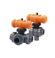 China Type 285 286 287 288 Georg Fischer Pneumatically Actuated 3-way Ball Valves Type 285-288 for sale
