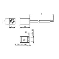 China NBN5-F7-E2-5M Inductive Proximity Sensor  7mm M12 10-30V DC 5M Cable IP67 for sale