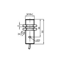China NJ5-18GM50-E2-5M Inductive Proximity Sensor 18mm Range M12 Connector 5M Cable Industrial Automation Solutions for sale