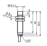 China NBN4-12GM50-E2 Inductive Proximity Sensor, 12mm Range, M12, PNP NO, IP67 | Industrial Automation for sale