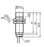 China NBN8-18GM50-E0-Y241321 Inductive Sensor, 18mm, M12, NPN NO, IP67, Special Cable for sale