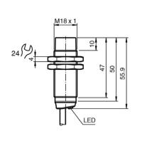 China NBN12-18GM50-E0 Inductive Proximity Sensor | 12mm Range, 18-30V DC, M12 | IP67 Protection for sale