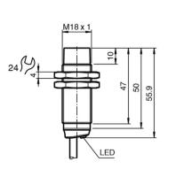 China NBN8-18GM50-E0-Y241321 Inductive Proximity Sensor | 8mm Range, 18-30V DC, M12 | IP67 for sale