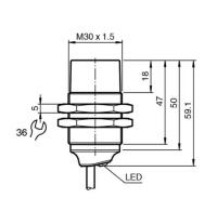 China NBN15-30GM50-E2 Inductive Proximity Sensor | 15mm Range, 30V DC, M12 | IP67 for sale