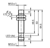 China NBN4-12GM50-E0-V1 Inductive Sensor 12mm IP67 M12 DC 10-30V  OEM Automation for sale