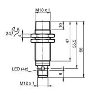 China NBN8-18GM50-E2-V1 Inductive Proximity Sensor 18mm, IP67, M12, DC 10-30V |  OEM Automation for sale