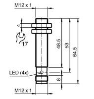 China NBB2-12GM50-E0-V1 Inductive Sensor | 4mm Range, PNP NC, IP67, M12, Shielded for sale