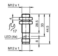 China NBB2-12GM30-E2-V1 Inductive Sensor 2mm PNP NO IP67 M30 10-30VDC for sale