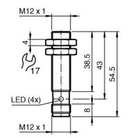 China NBB2-12GM40-E2-V1 Inductive Sensor   M12 24V DC IP67 40mm Range 2-Wire Packaging Automation for sale