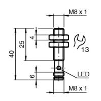 China NBB2-8GM25-E1-V3 Inductive Sensor    M25 24V DC IP69K 8mm PNP for sale