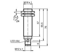 China NBB8-18GM60-A2-V1 Inductive Sensor |  | M60, 24V DC, IP69K, 18mm, 3-Wire | Mining & Bulk Handling for sale