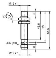 China NBN8-12GM50-E0 Inductive Sensor 8mm Detection M12 Thread IP67  OEM for sale