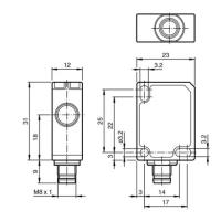 China UB400-F77-E0-V31 Ultrasonic Sensor 400mm Range IP67 Analog Output for sale