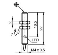 China NBB0.6-4GM22-E0 M22 Proximity Sensor 0.6m Range IP67 IO-Link Industrial Automation Ready for sale