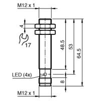 China NBB4-12GM50-A2 M50 Proximity Sensor 4-12mm Range IP67 NPN/PNP Output  Industrial Automation for sale