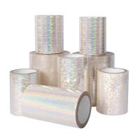 China 28 Microns Glitter BOPP Holograph Fluorographic Hot Lamination Film Glossy Roll for sale