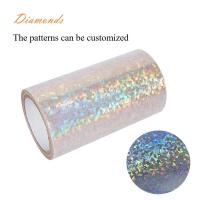 China 28 Microns Glitter BOPP Holograph Fluorographic Hot Lamination Film Glossy Roll for sale