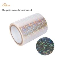 China 28 Microns Glitter BOPP Holograph Fluorographic Hot Lamination Film Glossy Roll for sale