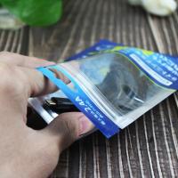 China Window Packaging Bag for USB Charge & Sync Touch Cable Resealable Zipper Top Custom Ziplock Plastic Bags with Hang Hole for sale