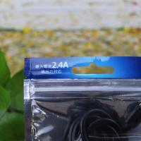 China Window Packaging Bag for USB Charge & Sync Touch Cable Resealable Zipper Top Custom Ziplock Plastic Bags with Hang Hole for sale