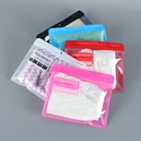 China Custom Printed Clear Underwear Packaging Bags with Hang Hole Multi-layer Zipper Heat Sealable Bag for sale