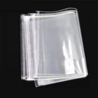China Width 24cm Custom Logo Printing Resealable Apparel Package Self Sealing Bopp Transparent Cello Bag Clear Plastic Cellophane Bags for sale