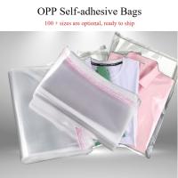 China Width 20cm Wholesale Customized Self Seal Adhesive Bopp Pp Opp Poly Plastic Cello Packaging Bags for Candy Garment Clothing for sale
