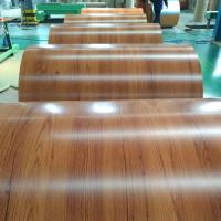 China JIS SUS Galvanized Ppgi Steel Coil Zinc Coated Wood Printed Paint 0.18 - 1.5mm for sale