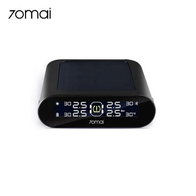 China 70mai Tire Pressure Monitoring System for Car Mobile APP Control LED Screen Solar Power 4 Sensors 70Mai security Alarm for sale