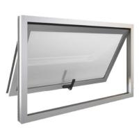 China Soundproof Thermally Broken Aluminum Casement Window 1200mm x 1500mm Top Hung Residential Commercial for sale
