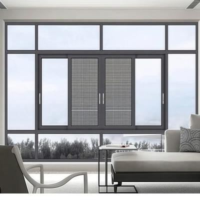 China Aluminum Sliding Door Double Glazed 1.2mm-1.6mm Profile Heat Insulation Energy Saving Window for sale