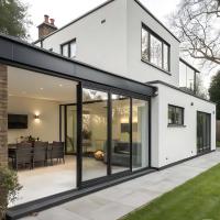China Heavy Duty Aluminum Sliding Patio Door Tempered Glass Double Glazing 1800mm for sale