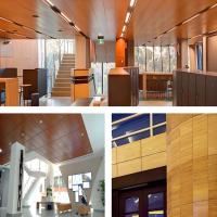 China Indoor Outdoor Wood Grain Aluminum Panel 6063-T5 PVDF Coated for Commercial Buildings for sale