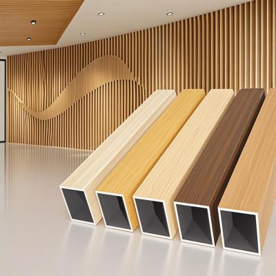 China Vertical Aluminum Alloy Square Tube 50mm Office Living Room Decorative U Shaped Baffle for sale
