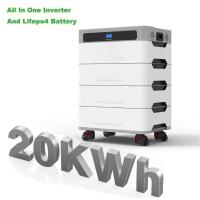 China 20kWh Stackable LiFePO4 Home Energy Storage System 10kW Hybrid Inverter 51.2V for sale