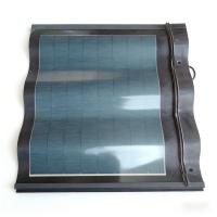 China 25W 10.30V Triple Curve BIPV Solar Roof Tile Monocrystalline Half Cell Module for sale