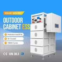 China 60kW 61.44kWh All-in-One LiFePO4 Energy Storage Cabinet ESS for Commercial Solar for sale
