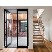 China French Style Aluminum Casement Window Double Casement Door Outswing Tempered Glass 1800mm for sale