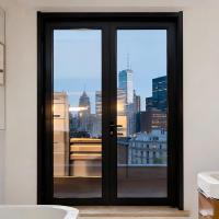China Narrow Frame Aluminum Double Sliding Door 1800mm x 2200mm for Balcony Bathroom Interior for sale