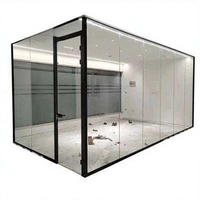 China Modern Fireproof Sound-insulated Tempered Glass Partition Wall For Office for sale
