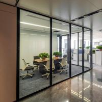 China Modern Fireproof Sound-insulated Tempered Glass Partition Wall For Office for sale