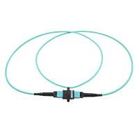 China OM3 MPO / MTP To MPO / MTP Fiber Patch Cord 12 Core Multi Mode for sale
