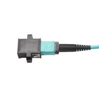 China OM3 MPO / MTP To MPO / MTP Fiber Patch Cord 12 Core Multi Mode for sale