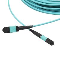 China OM3 MPO / MTP To MPO / MTP Fiber Patch Cord 12 Core Multi Mode for sale