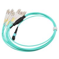China Data Transmission Fiber Optic Patch Cord / 12 Core Singlemode Cable 5M Length MPO LC Connector for sale