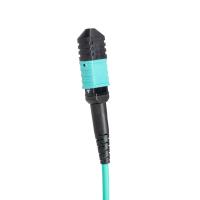 China Multimode 50/125 OM3 MPO Fiber Patch Cord Female Connectors 12 cores for sale